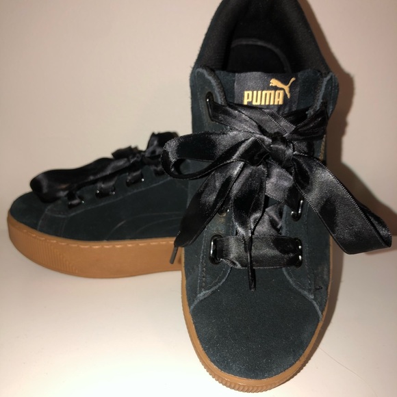 Puma | Shoes | Puma Vikky Platform Ribbon Sneakers | Poshmark